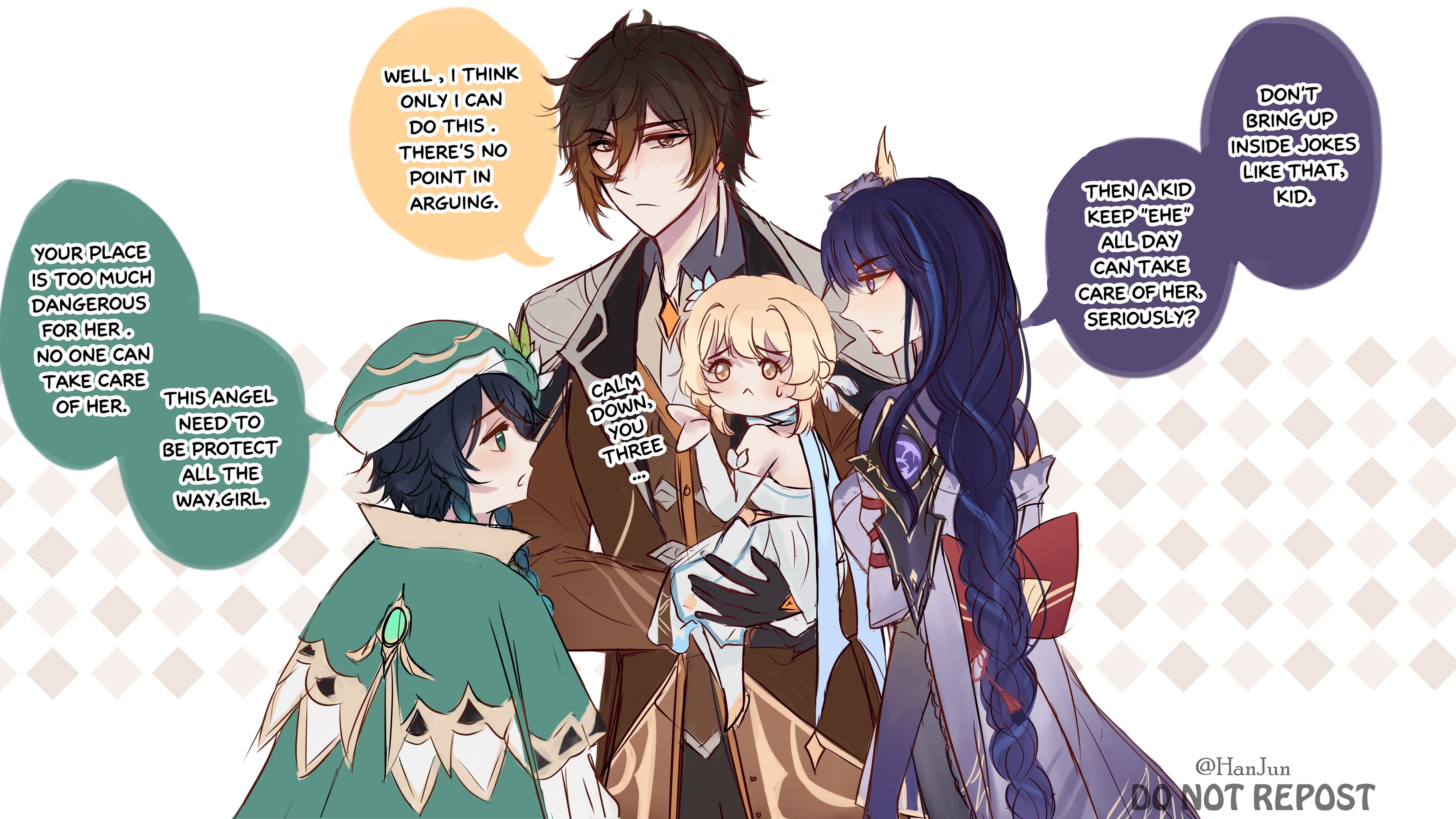 Lumine drink Albedo's potion and got smaller. part2 Genshin Impact ...