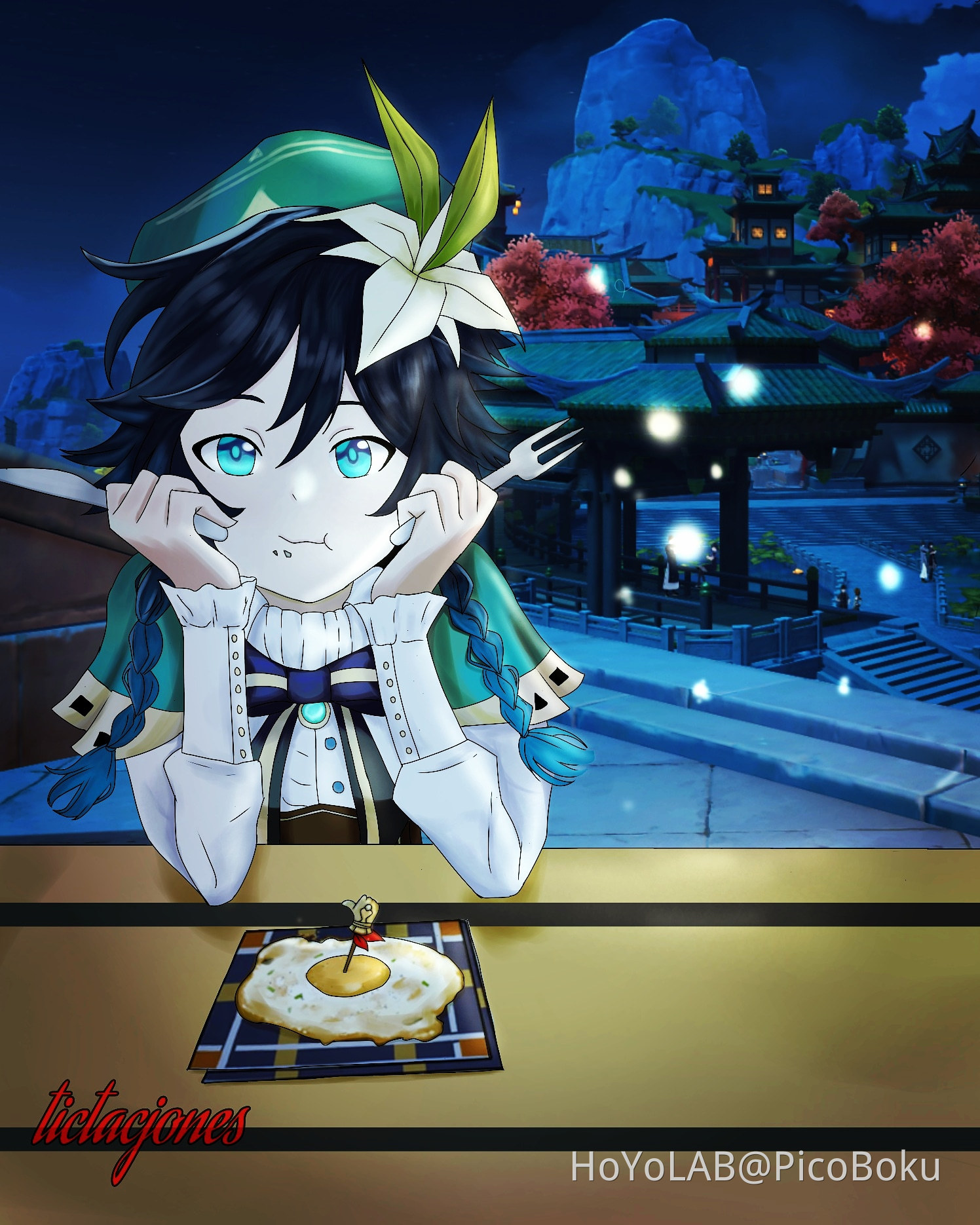 venti comendo Genshin Impact | HoYoLAB