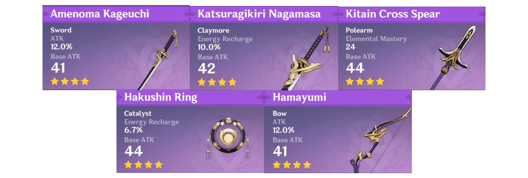 [Version 2.0] Genshin 2.0 new craftable weapons [Amethyst Series ...