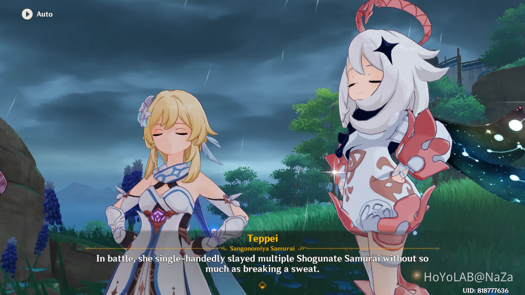 I love how the Traveller now learns this kind of stuff from Paimon ...