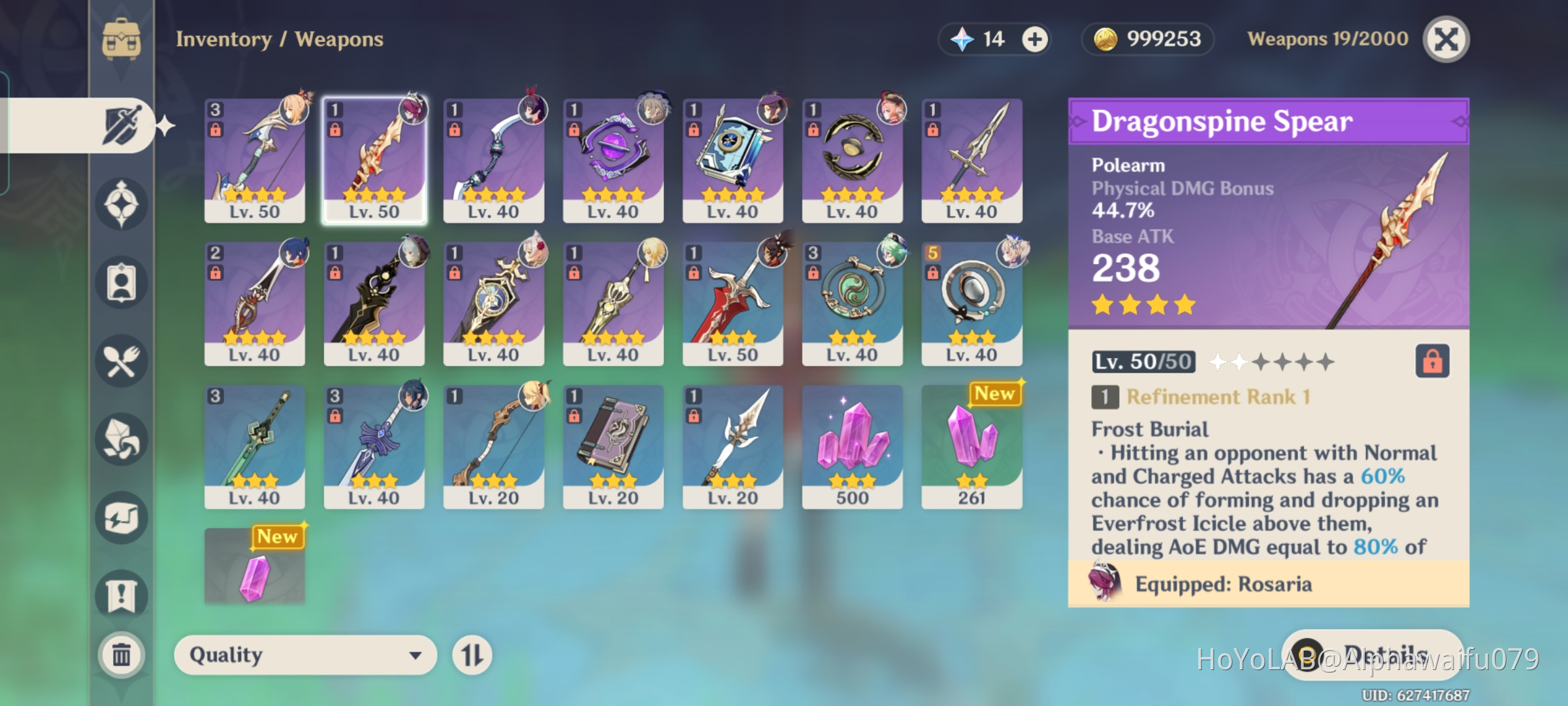 Rosaria build Genshin Impact | HoYoLAB