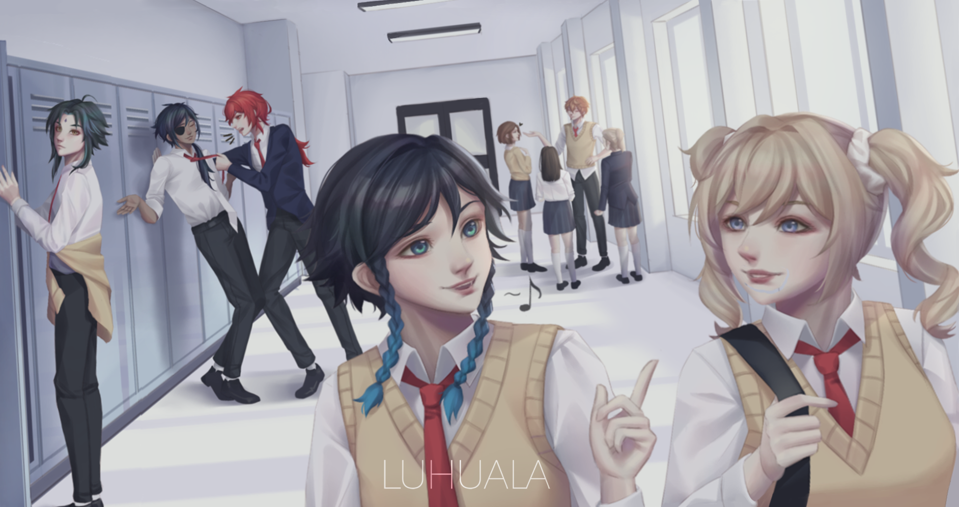 Genshin High School AU! Genshin Impact | HoYoLAB