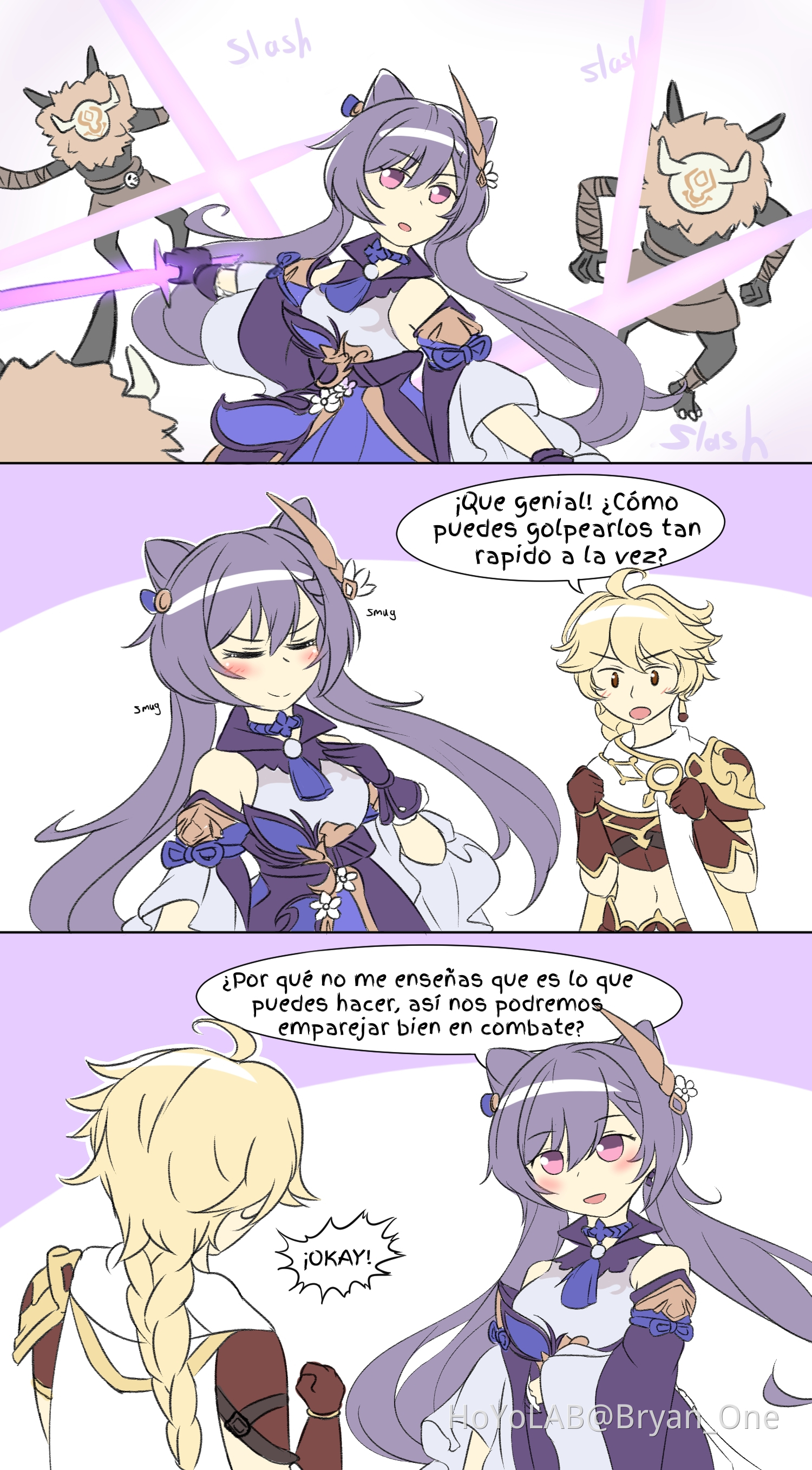 Combate Autor: 茶冰https://www.pixiv.net/users/21939705 Genshin Impact | HoYoLAB