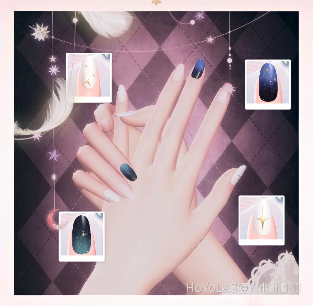 Paimon inspired nail art Genshin Impact | HoYoLAB