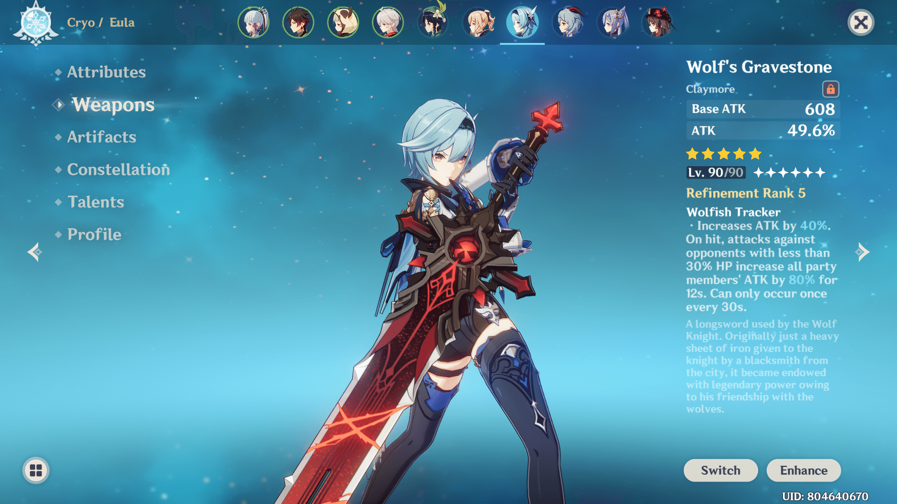 Eula 1M damage. Genshin Impact | HoYoLAB