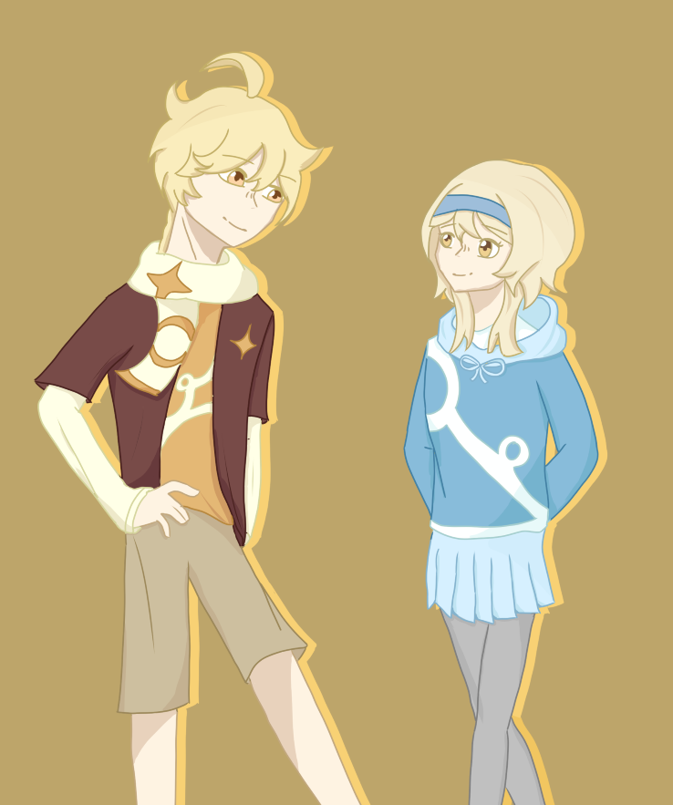 Modern Aether and Lumine Genshin Impact | HoYoLAB