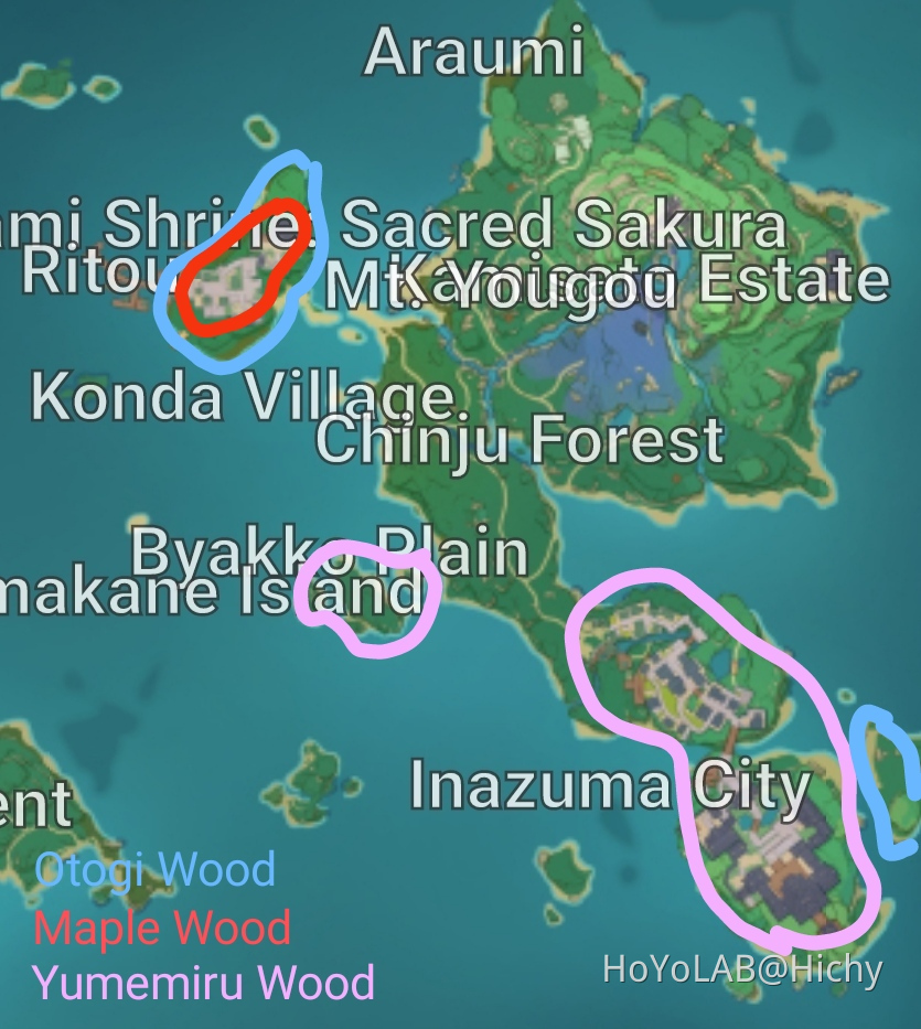 Inazuma Wood Locations Genshin Impact | HoYoLAB