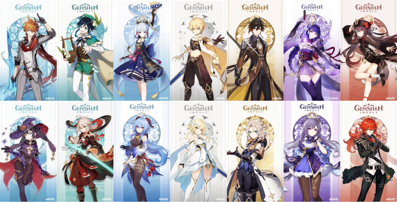 GI Character Card Wallpaper I made Genshin Impact | HoYoLAB