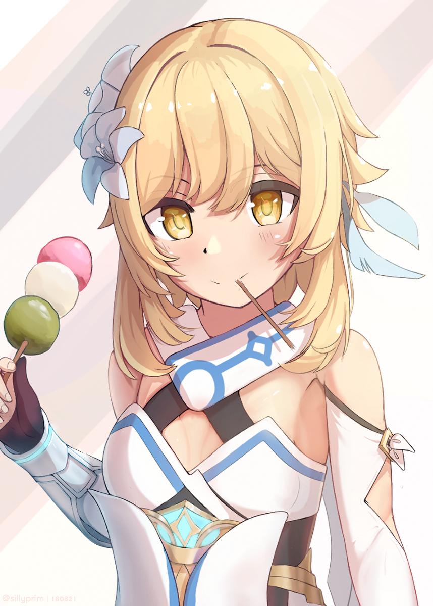 Lumine eating dango Genshin Impact | HoYoLAB