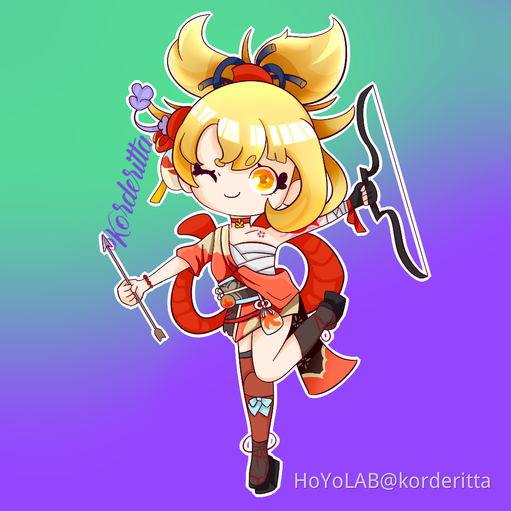 yoimiya chibi Genshin Impact | HoYoLAB