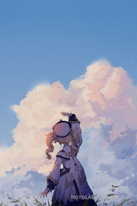 hi look the sky with Barbara Genshin Impact | HoYoLAB