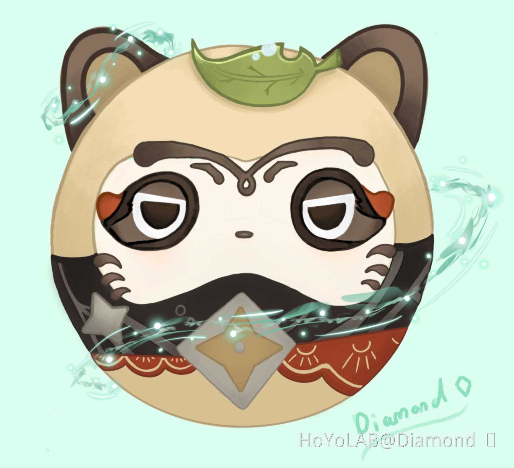 Sayu Idle Animation Drawing 💚🌿 | Genshin Impact | HoYoLAB