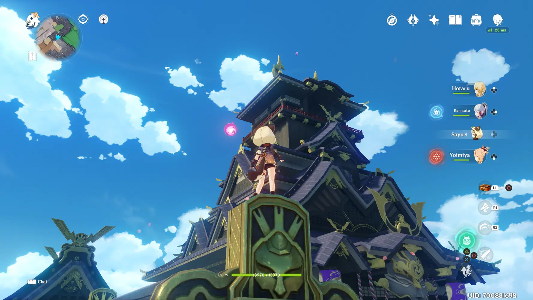 Obtaining the Inazuma City Electroculus above the castle Genshin Impact ...