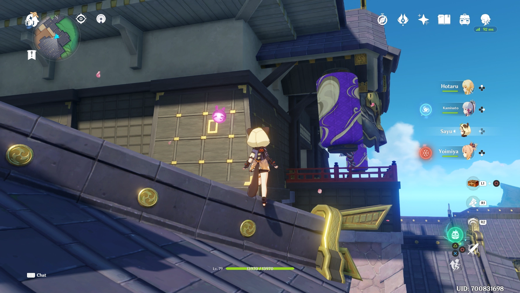 Obtaining the Inazuma City Electroculus above the castle Genshin Impact ...