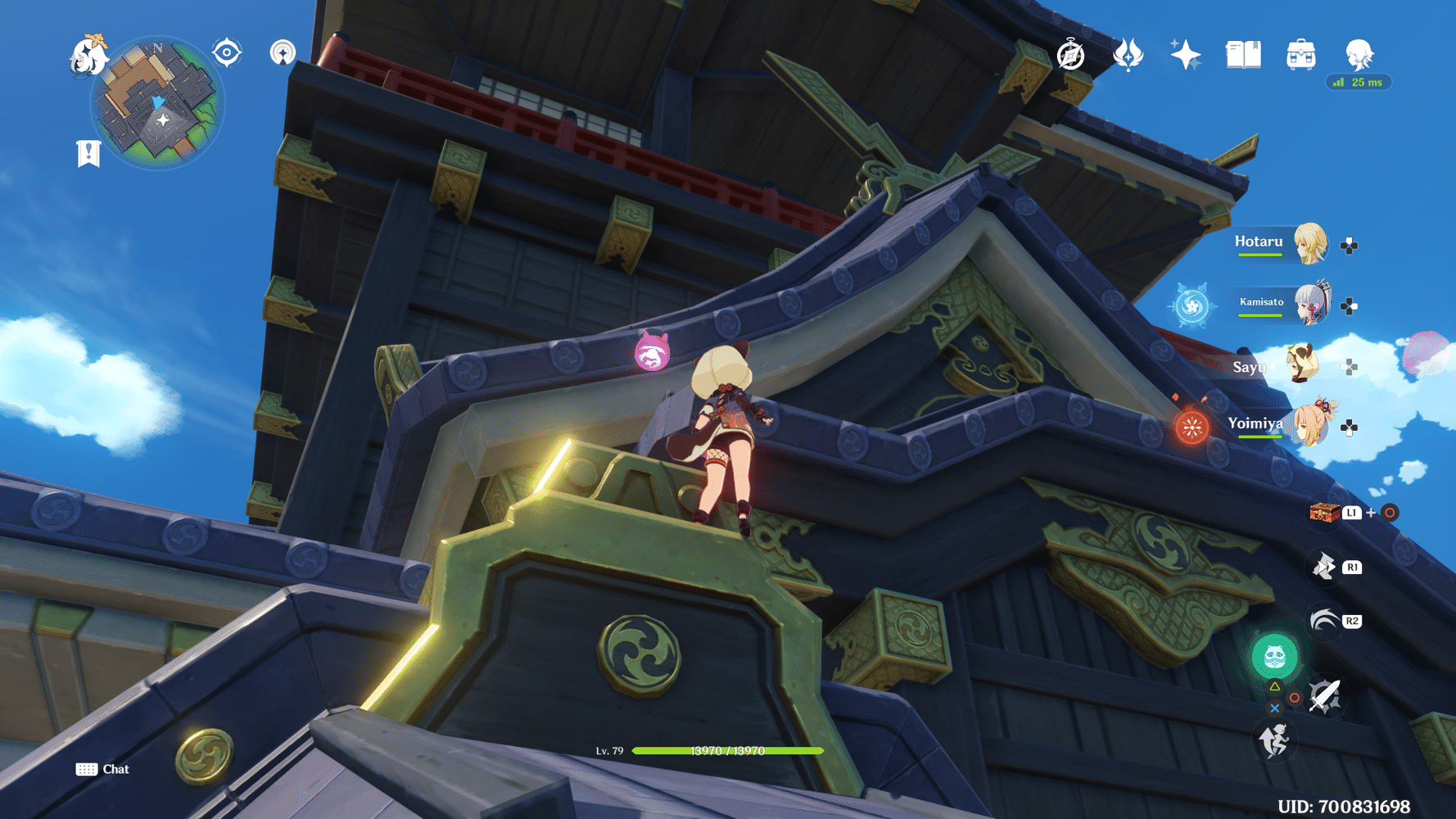 Obtaining the Inazuma City Electroculus above the castle Genshin Impact ...