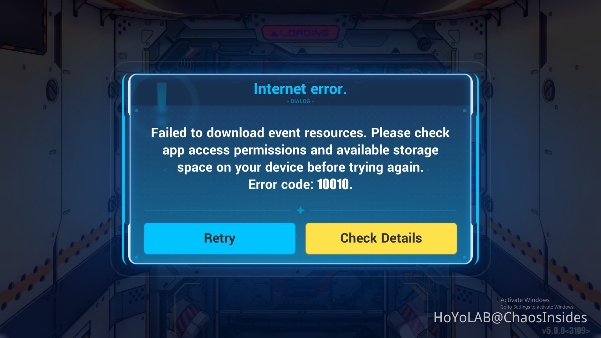 Can Someone Help Me With This Error Code 10010 Honkai Impact 3rd
