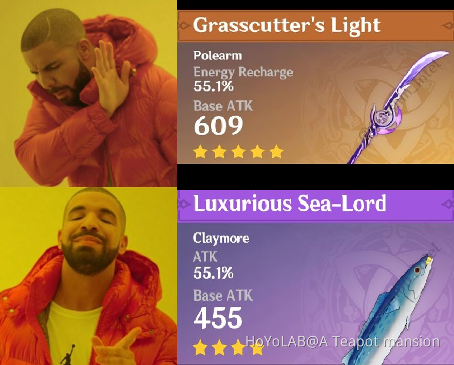 The fish claymore pretty worthy huh? Genshin Impact | HoYoLAB