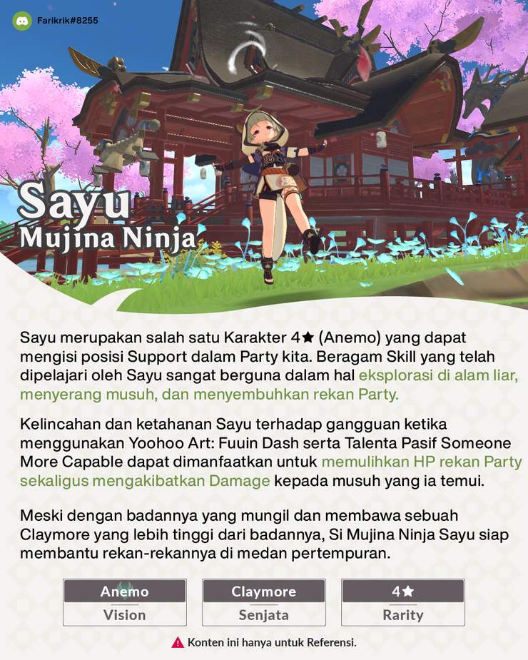 [Versi 2.0] Guide Karakter Baru - Build Support Healer untuk Sayu ...