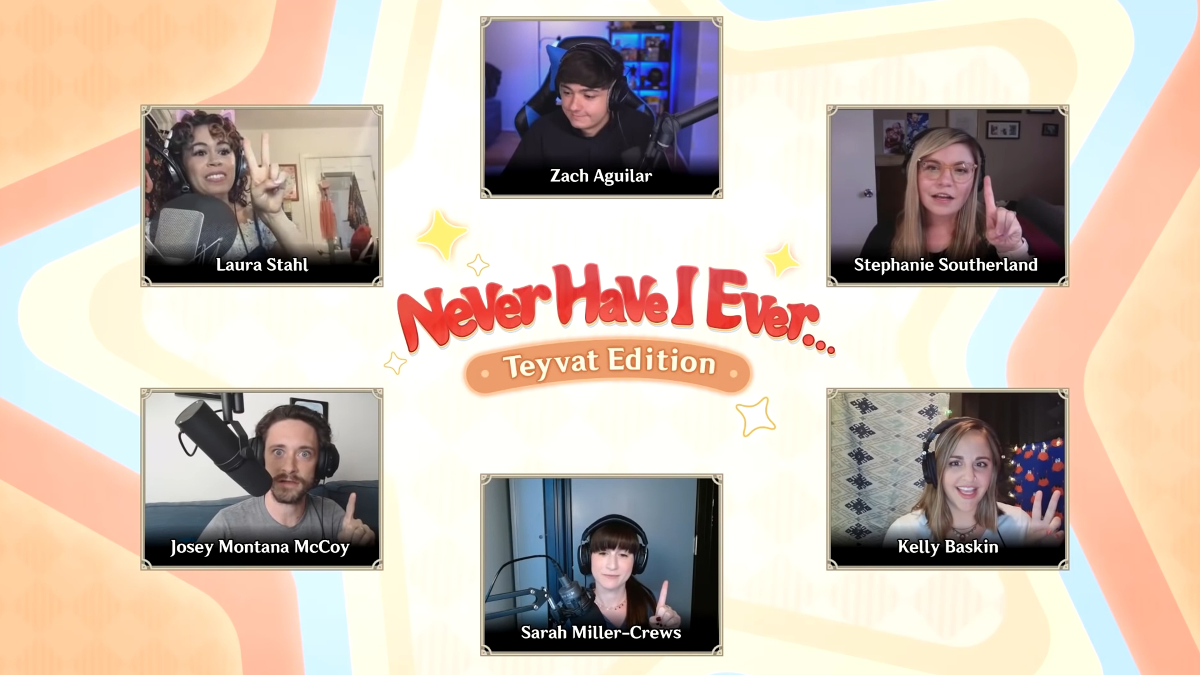 I drew over the EN VAs with their respective characters (for fun ...