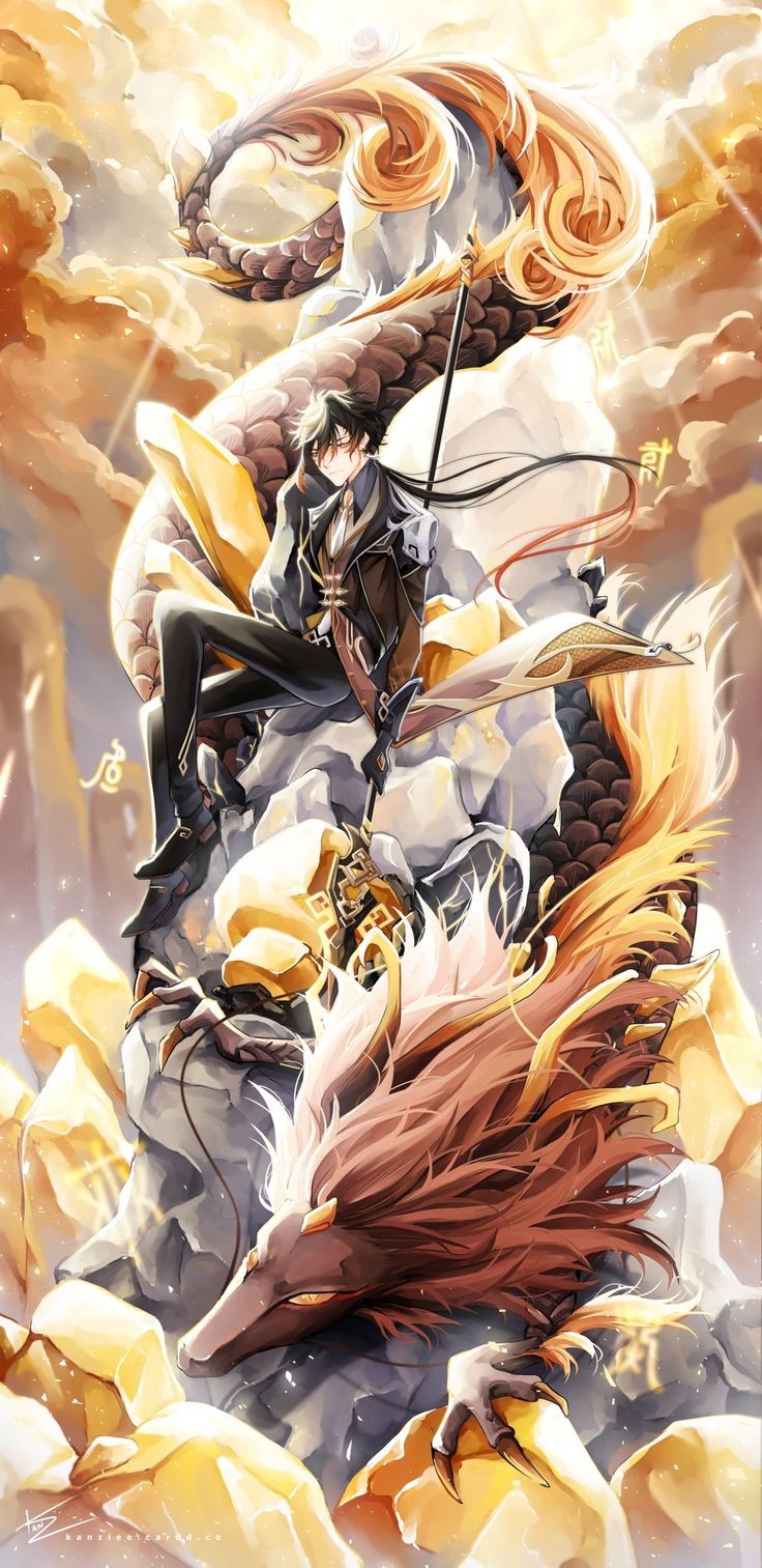 wallpaper Zhongli/Morax Fan Art Genshin Impact | HoYoLAB