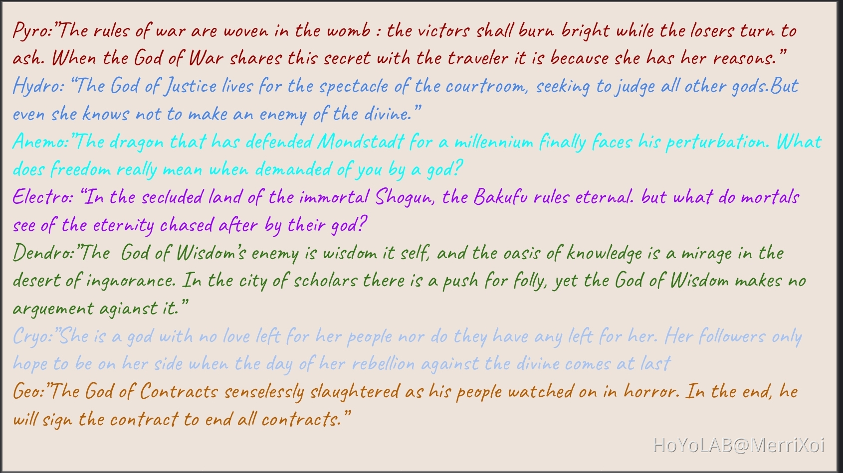 Dainsleifs quotes on the archons Genshin Impact | HoYoLAB