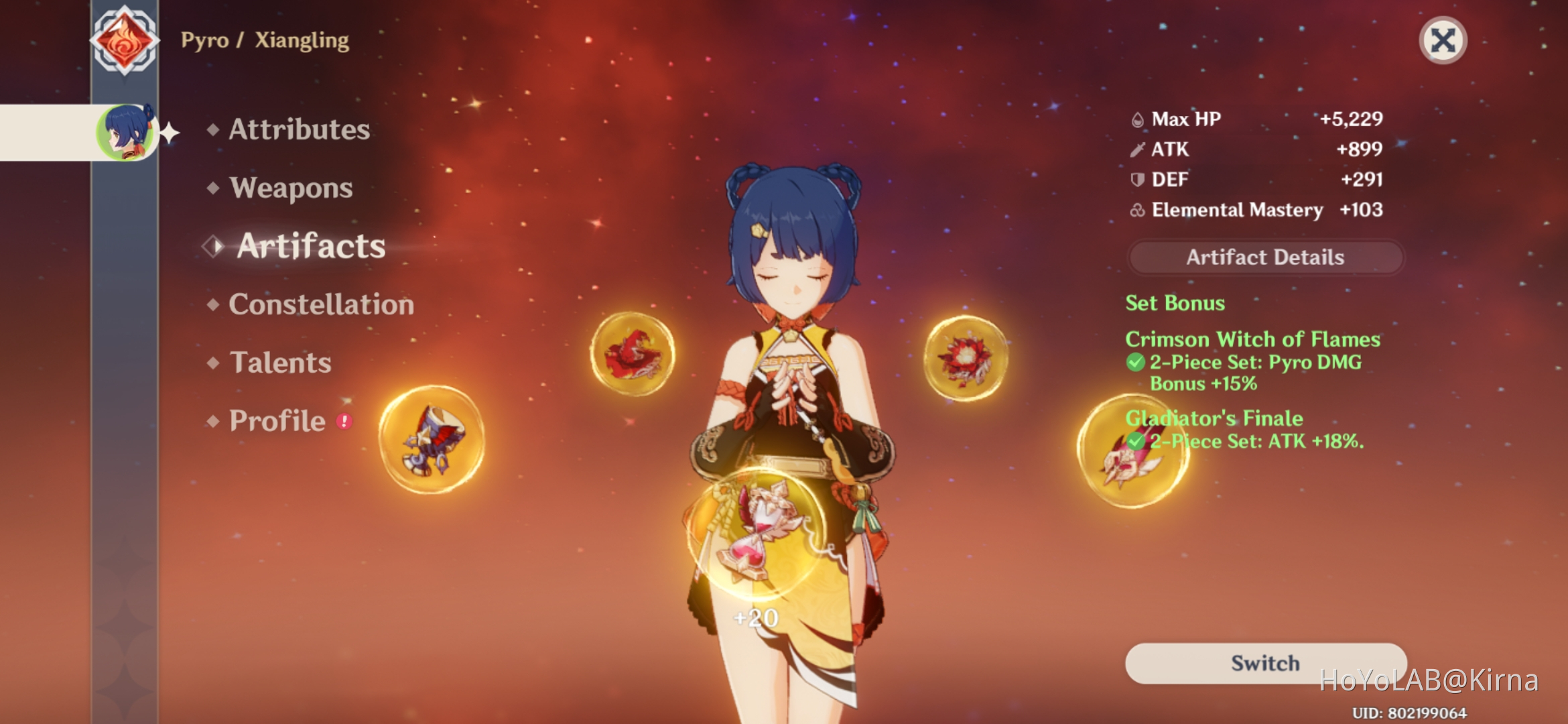 My xiangling build 4star and 5star weapon | Genshin Impact | HoYoLAB