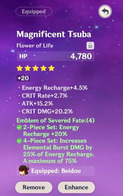 Artifact SWAG, Beat me !! Emblem fate edition ELECTRO Genshin Impact ...