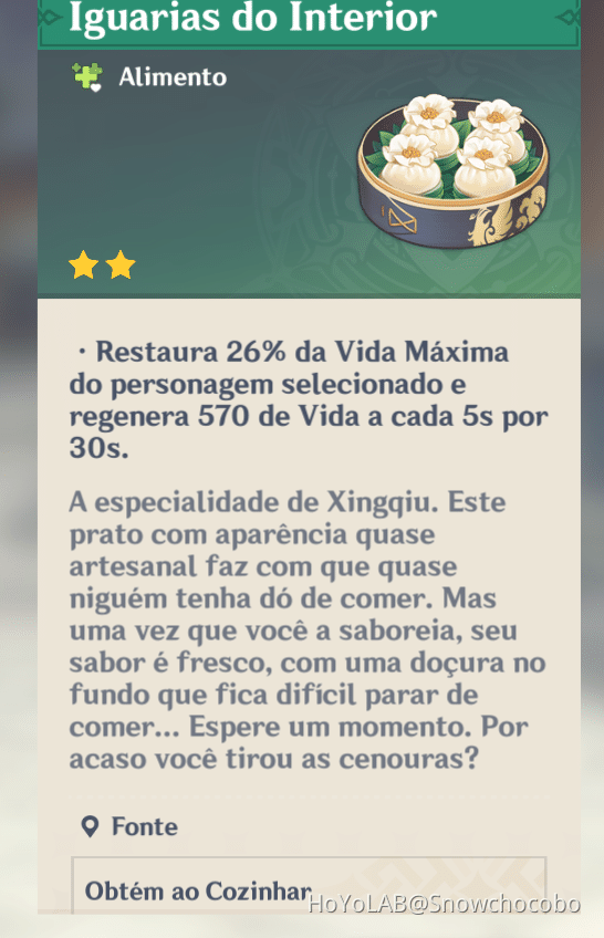 Comidas especiais ! Genshin Impact | HoYoLAB