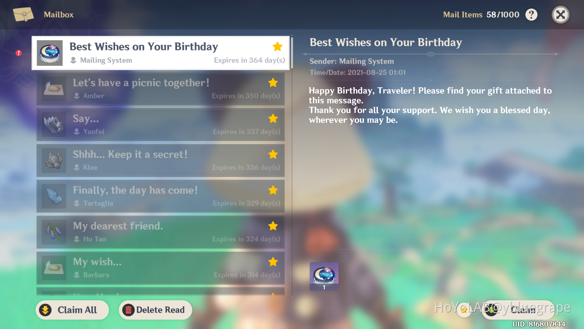 My Birthday :D Genshin Impact | HoYoLAB