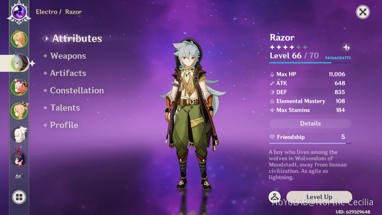 My Razor build, any suggestions Genshin Impact | HoYoLAB