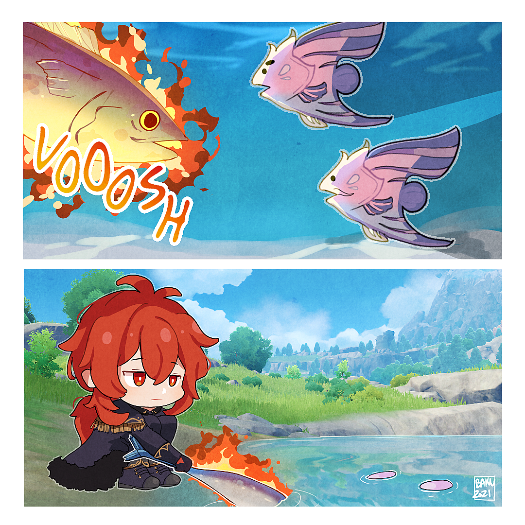bloop bloop - feat fish claymore (comic) | Genshin Impact | HoYoLAB