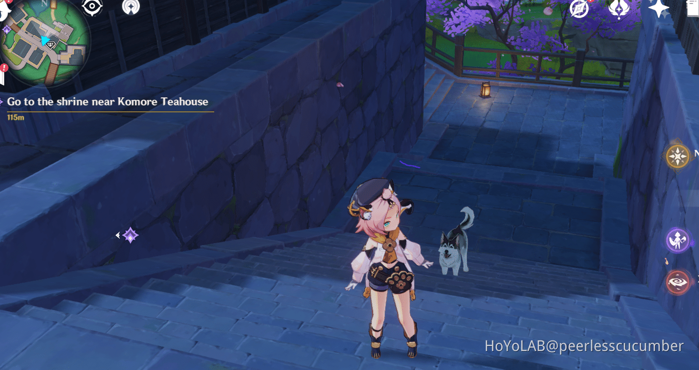 TIL that you can get a dog to follow you around in Inazuma Genshin ...