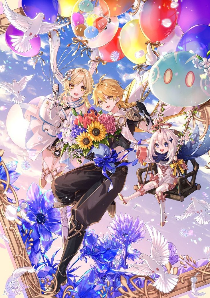Aether and Lumine Fan Art Genshin Impact | HoYoLAB