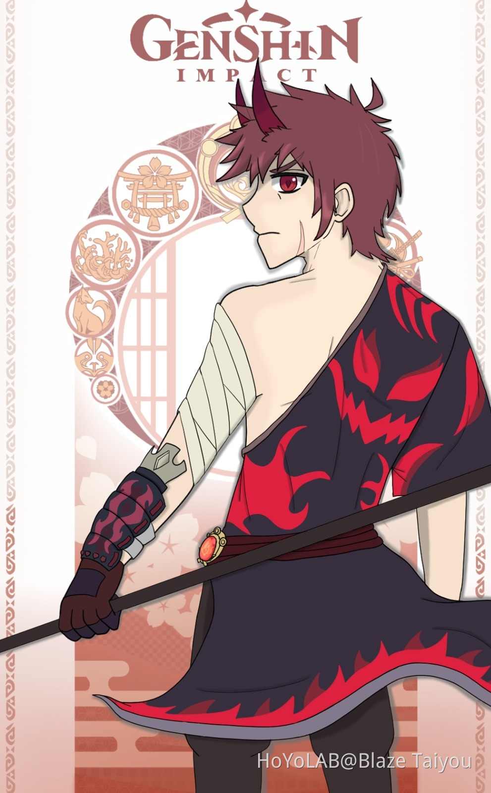 El Demonio de Llamas Negras: Kamukuro Onimura Genshin Impact | HoYoLAB