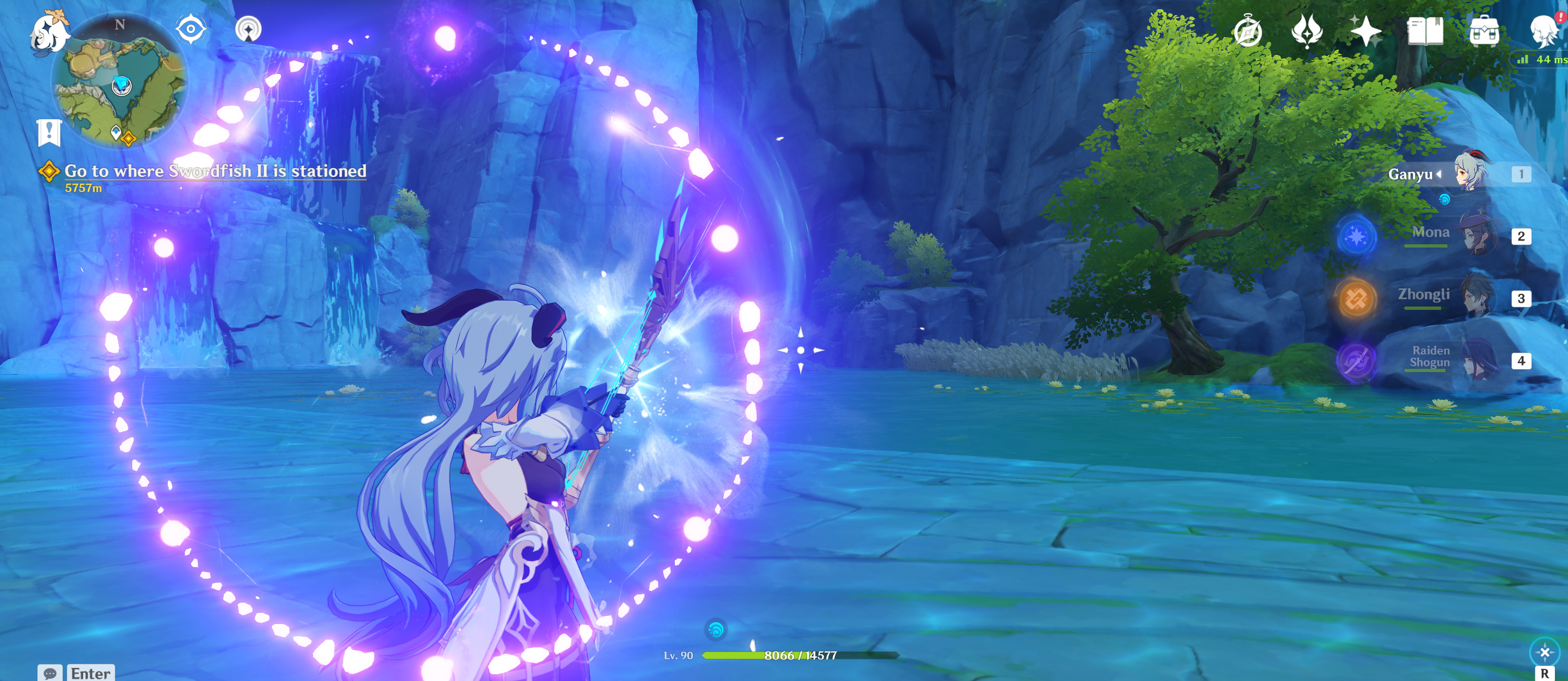 Raiden's purple circle thing in AIMING MODE... Please fix it. Genshin ...