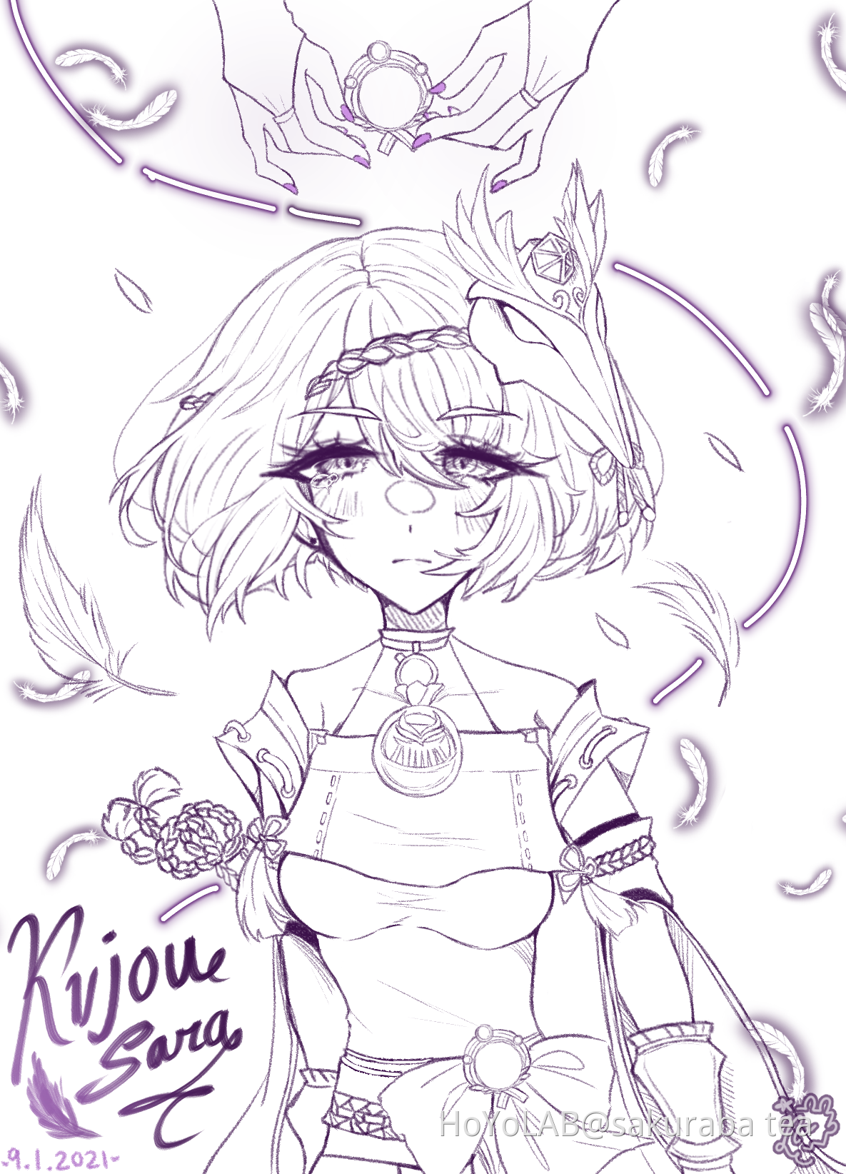 Kujou Sara (Crowfeather Kaburaya (WIP) Genshin Impact | HoYoLAB