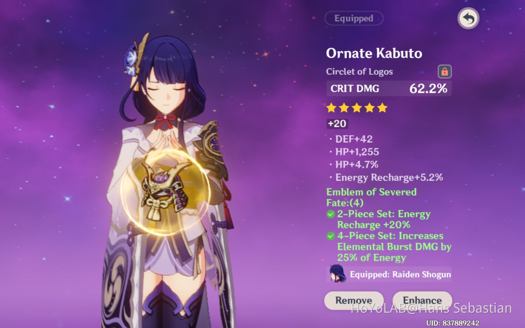 My baal artifacts | Genshin Impact | HoYoLAB