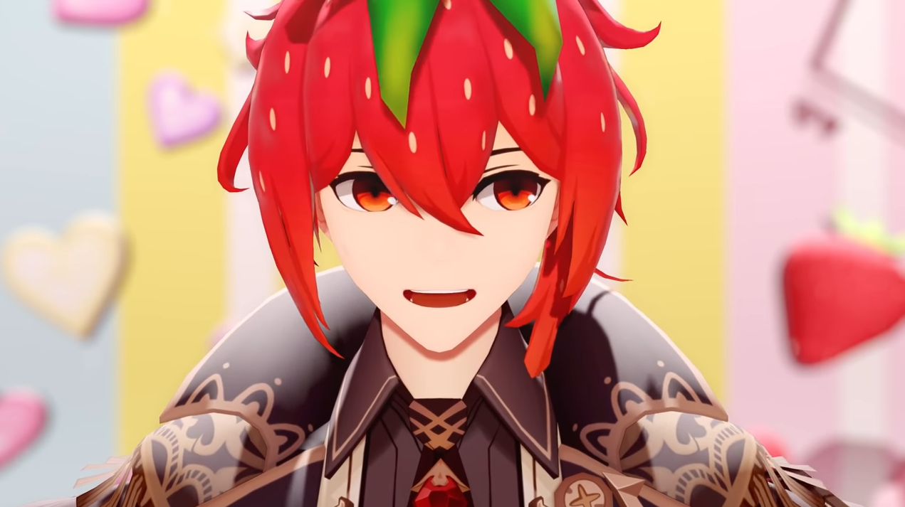 Strawberry Diluc isn't real, he can't hurt you Genshin Impact | HoYoLAB