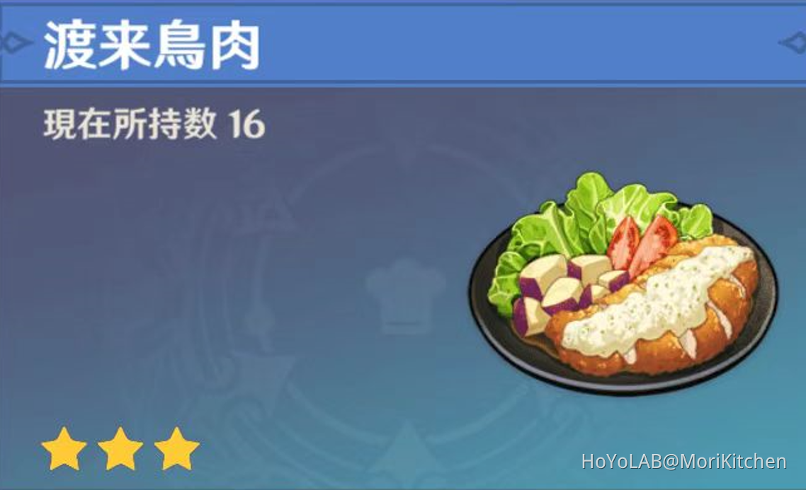 Inazuma food Imported Poultry IRL | Genshin Impact | HoYoLAB