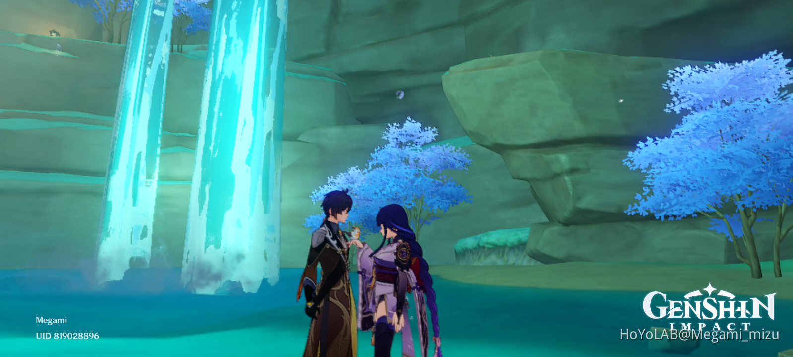 Date by the waterfall Genshin Impact | HoYoLAB