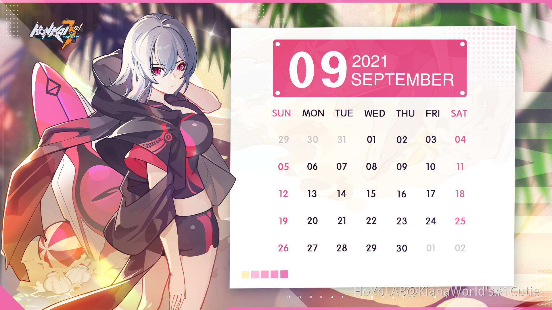 SEP Calendar Honkai Impact 3rd | HoYoLAB