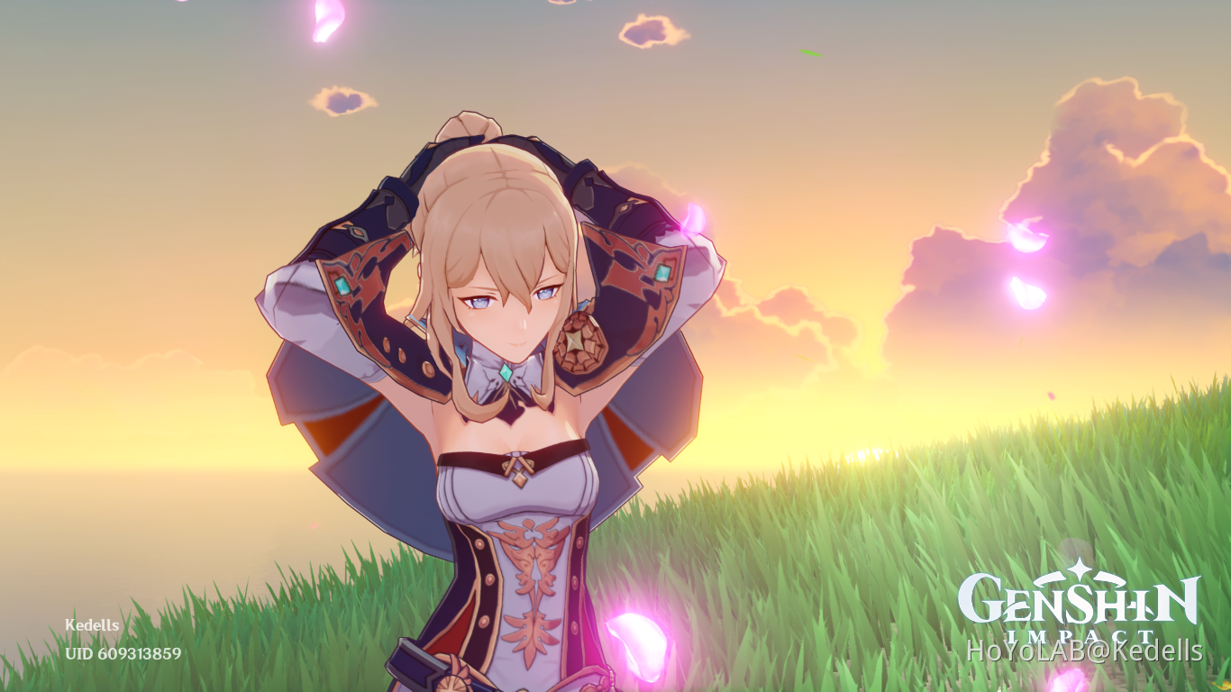 Jean fazendo pose pra foto Genshin Impact | HoYoLAB
