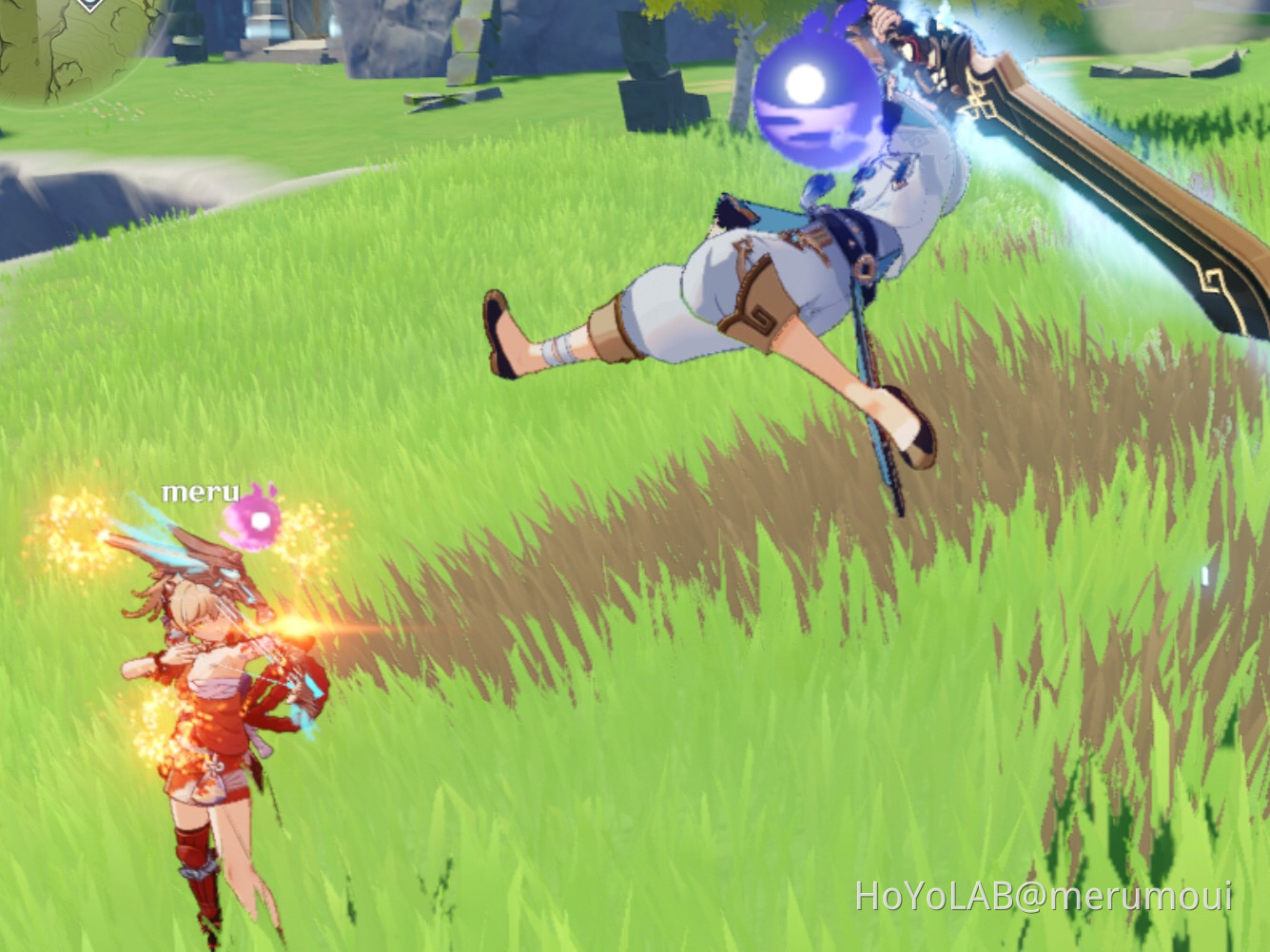 here’s a cool photo of me and my friend mid fight😇👍 Genshin Impact ...