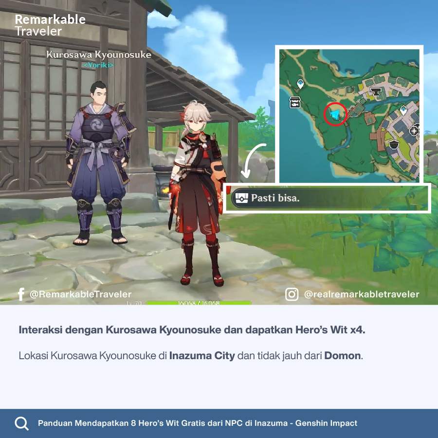 [Guide] 8 Hero's Wit Gratis dari NPC di Inazuma Genshin Impact | HoYoLAB