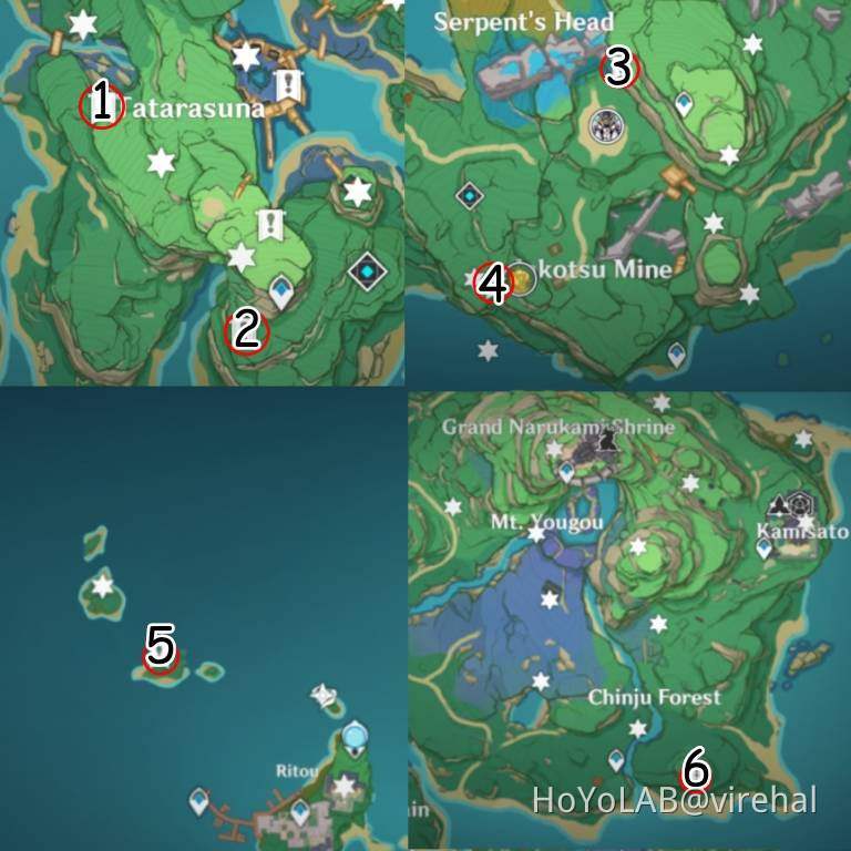 INAZUMA SHRINES OF DEPH LOCATIONS Genshin Impact | HoYoLAB