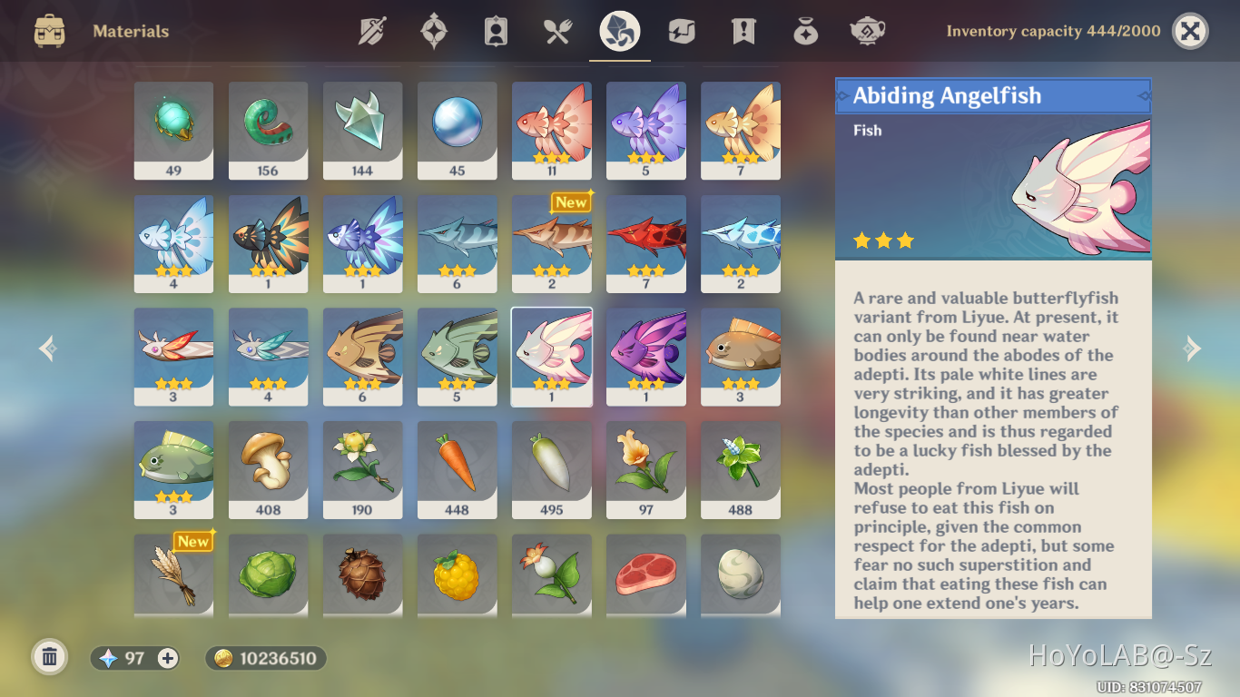 finally got this rare fi*** Abiding Angelfish. Genshin Impact | HoYoLAB