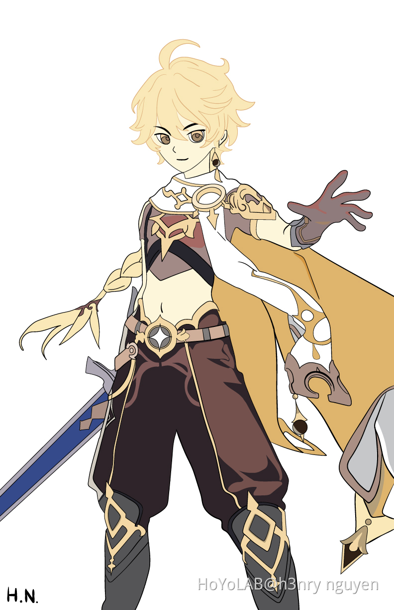 Creating my favorite characters of Genshin Impact (Aether and Mona) w ...