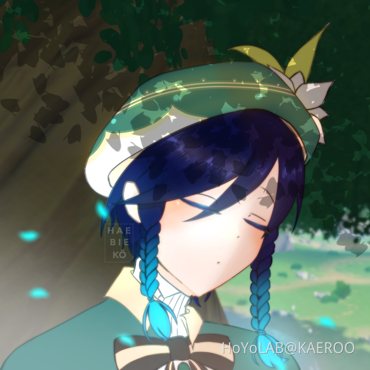 Venti on the top of the tree Genshin Impact | HoYoLAB
