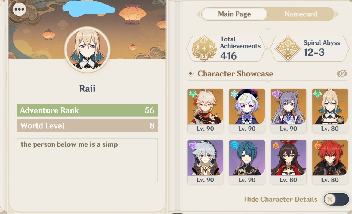 What's your genshin profile? Genshin Impact | HoYoLAB