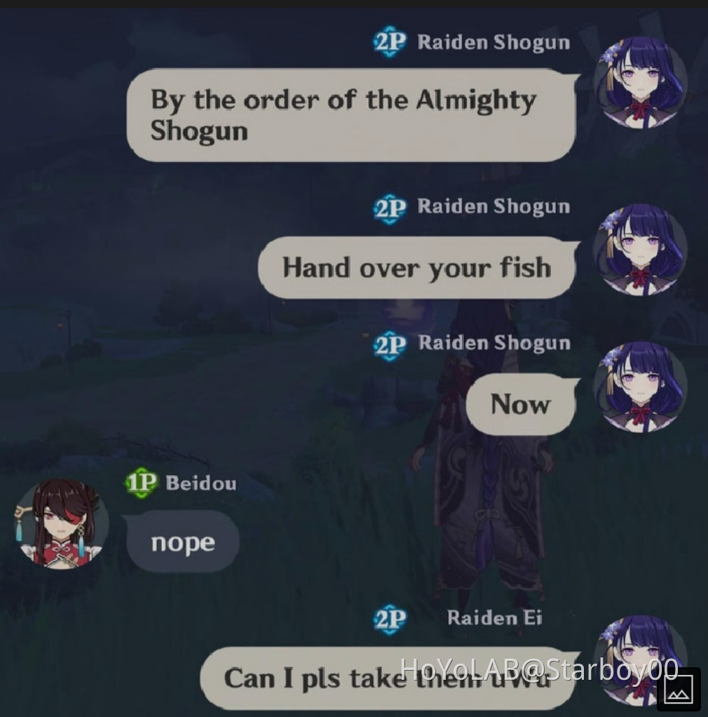 Raiden and Ei want to fish in ur world Genshin Impact | HoYoLAB